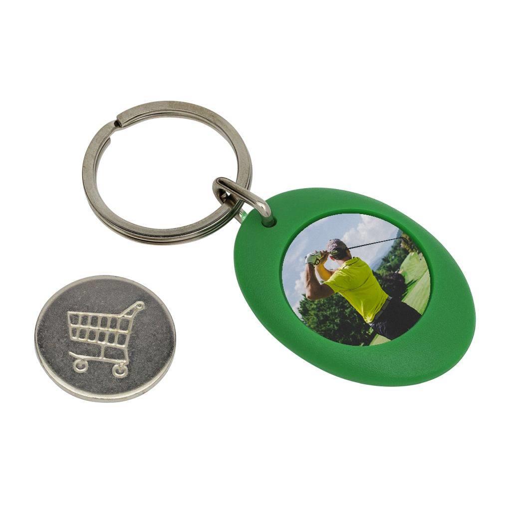 Green Photo Trolley Coin Key Fob 25mm Round - Pack of 100 ...