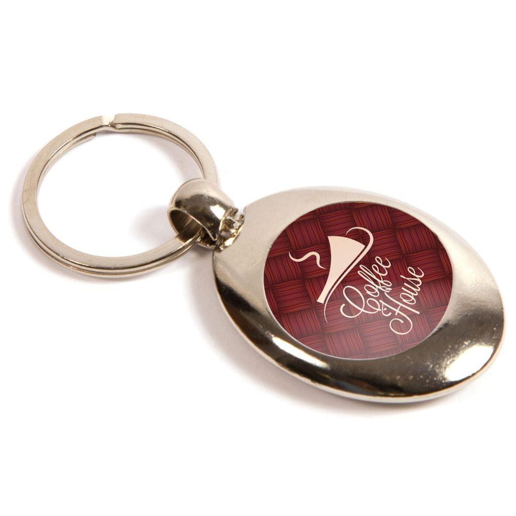 Silver Metal Oval Key Fob 25mm Round 2 Sided - Pack of 100 ...