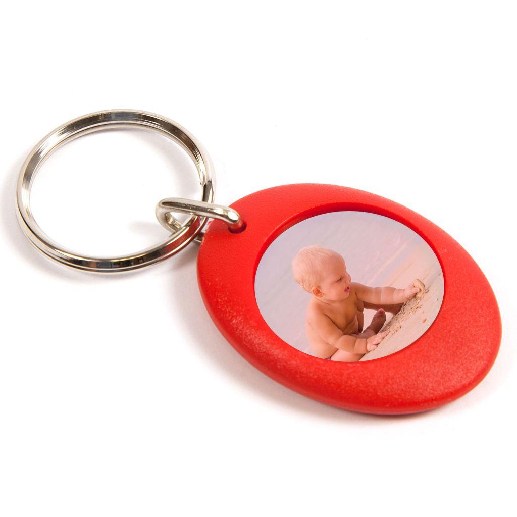Red Photo Key Fob 25mm Round - Pack of 100 – Blankplastic.co.uk