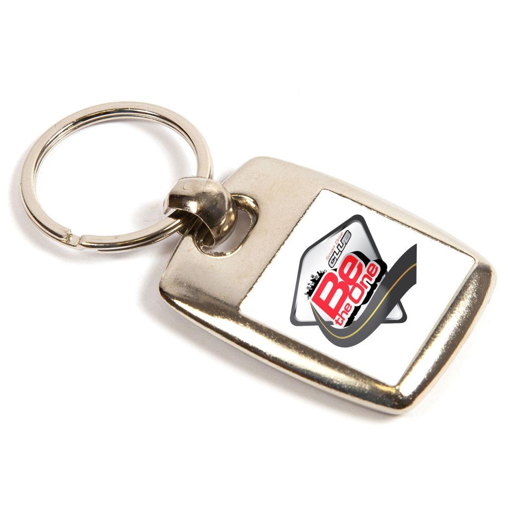 Silver Metal Slim Line Key Fob 25mm Square 2 Sided - Pack of 100 ...