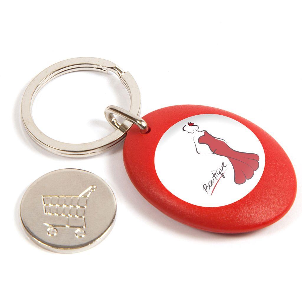 Red Photo Trolley Coin Key Fob 25mm Round - Pack of 100 – Blankplastic ...