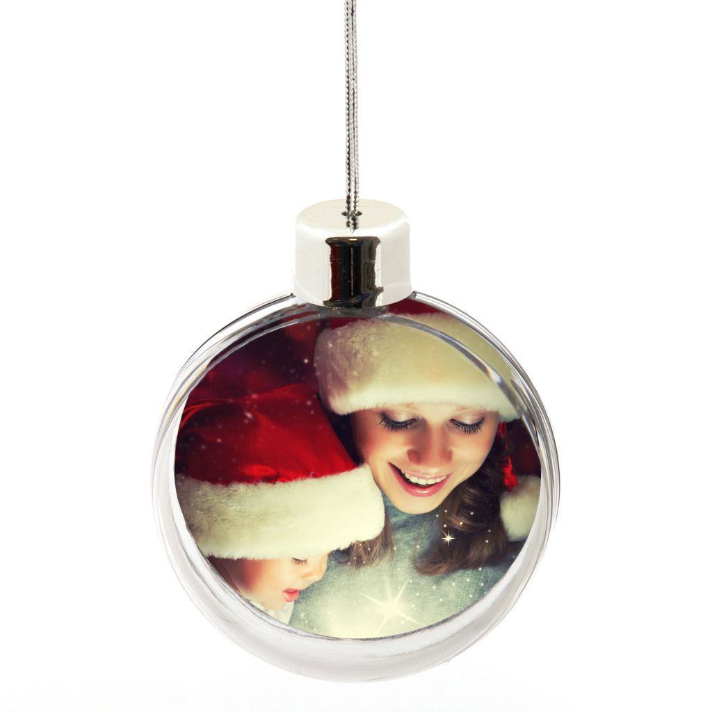 Bauble 80mm Round Insert, Clear front and back - Pack of 36 ...