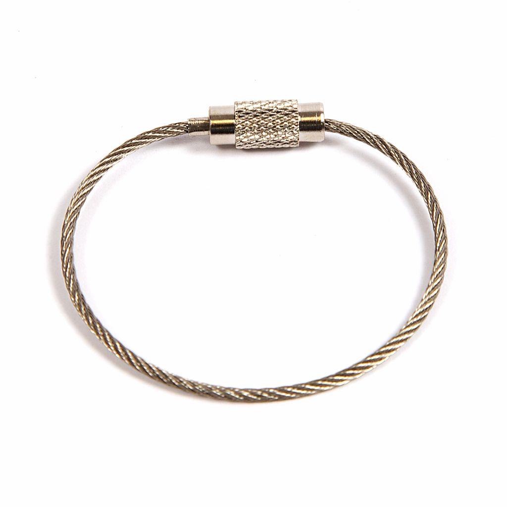 120mm Wire Keyring & Screw Connector - Pack of 50 – Blankplastic.co.uk